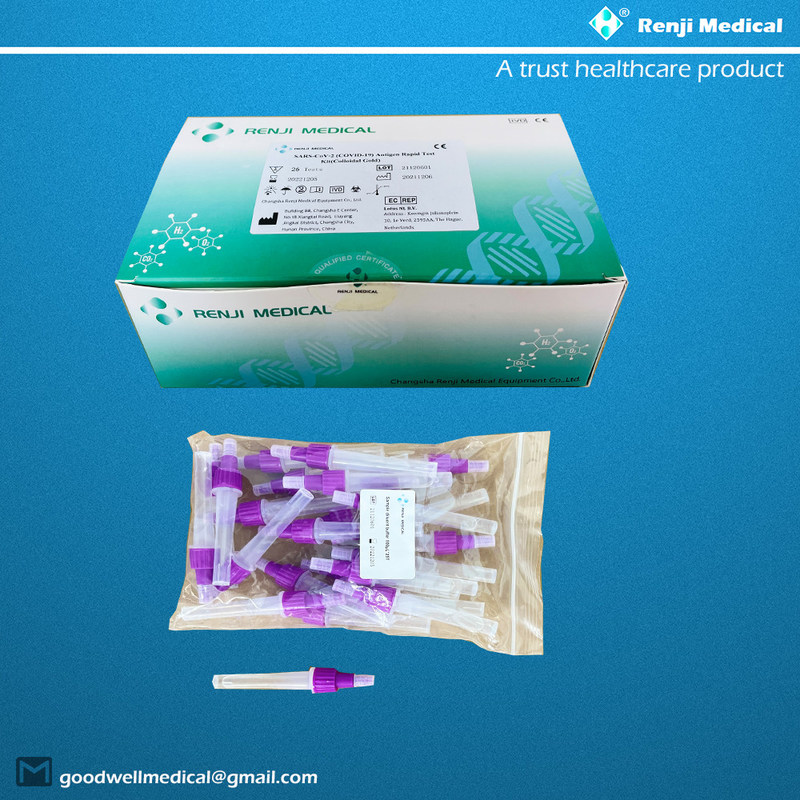 COVID-19 Antigen Nasal Swab Test Kit Colloidal Gold CE Marked Single ...