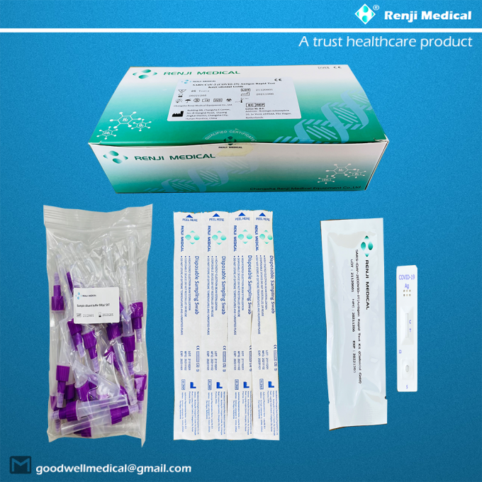COVID-19 Antigen Nasal Swab Test Kit Coloidal Gold CE Marked For Self ...