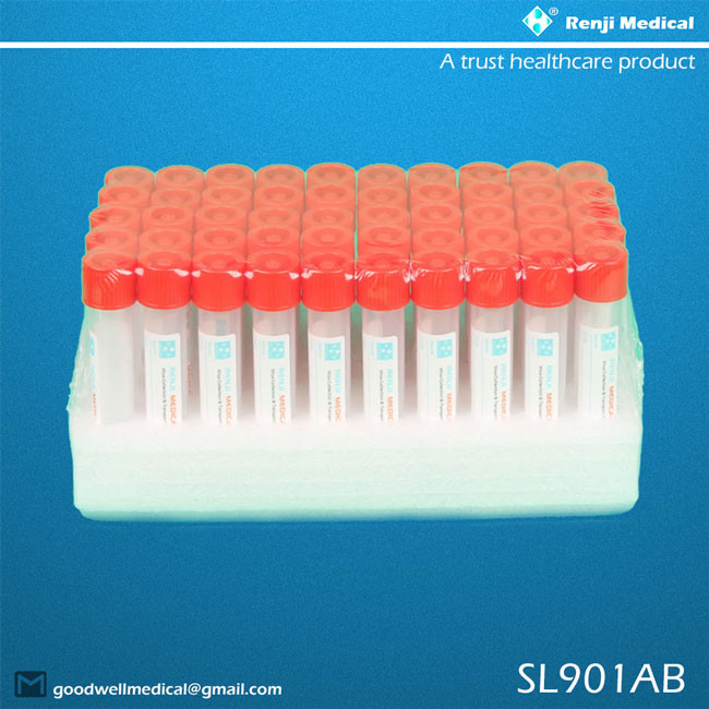 Sterile Red Top Specimen Collection Tube Flocked Medical Buccal Nylon ...